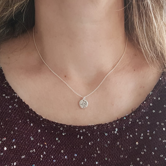 Sterling Silver Tiny 1cm Robin Bird Necklace – Flutterbuyzstudio